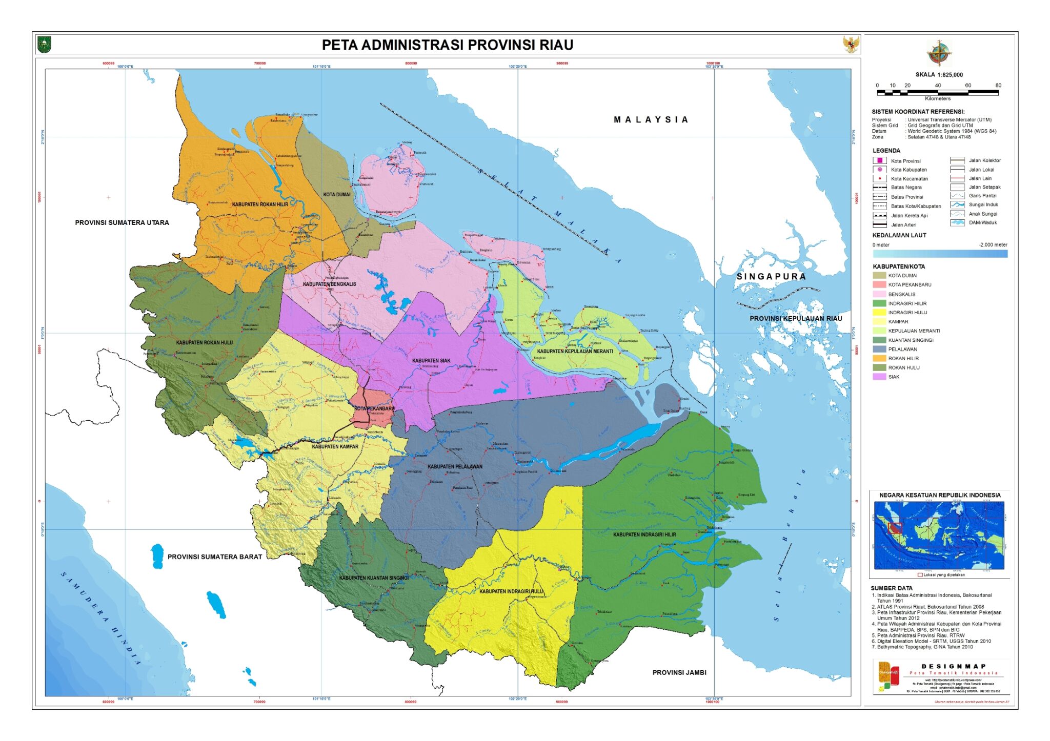 Peta Riau Lengkap: Informasi Geografis, Administratif, dan ...