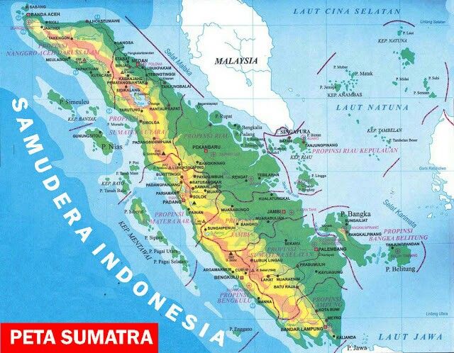Peta Sumatera Lengkap: Gambar, Provinsi, Wisata & Informasi Geografis ...